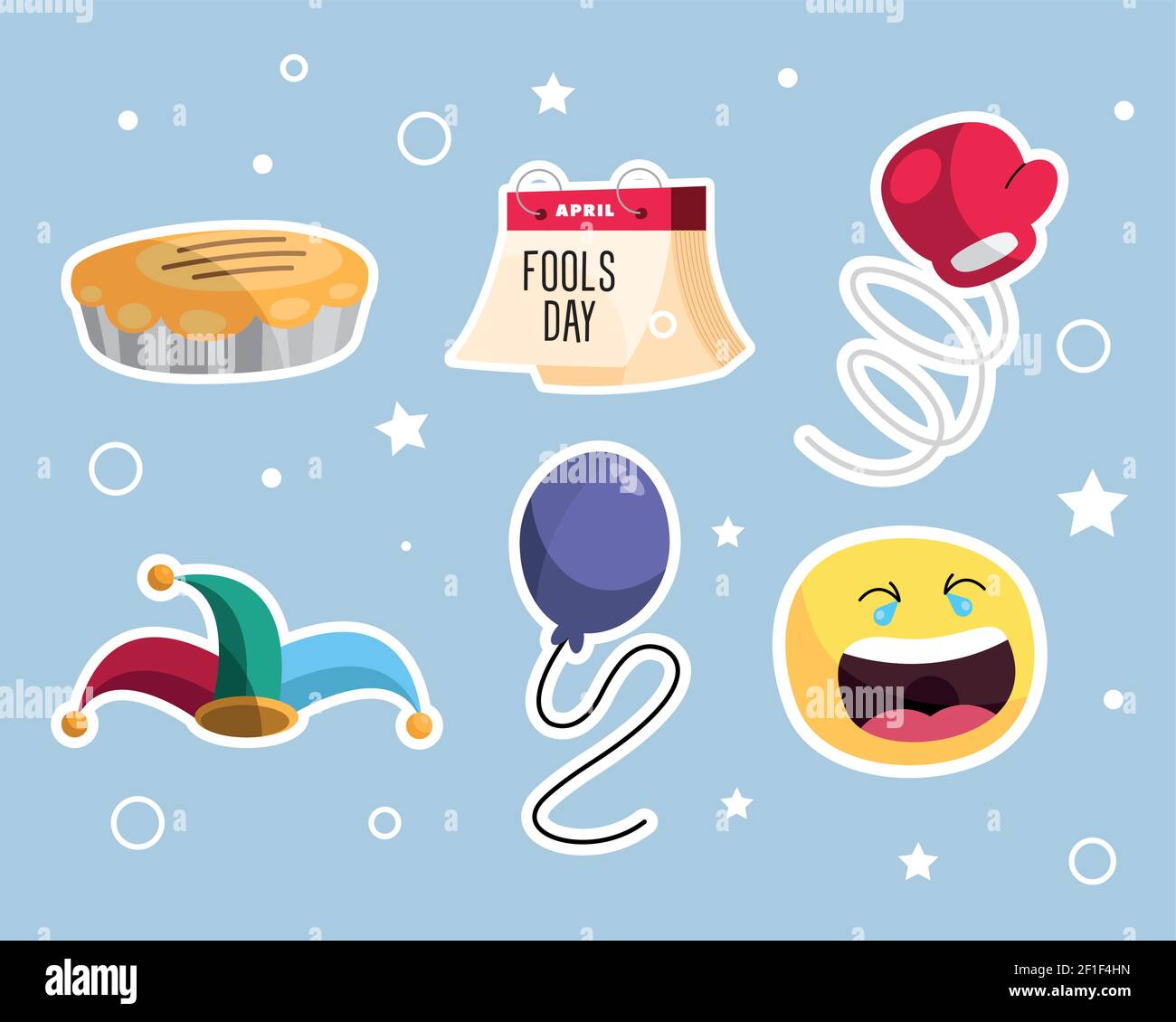 six fools day set icons Stock Vector Image & Art - Alamy