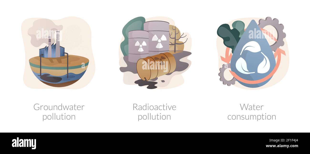 Environmental problem abstract concept vector illustrations Stock ...