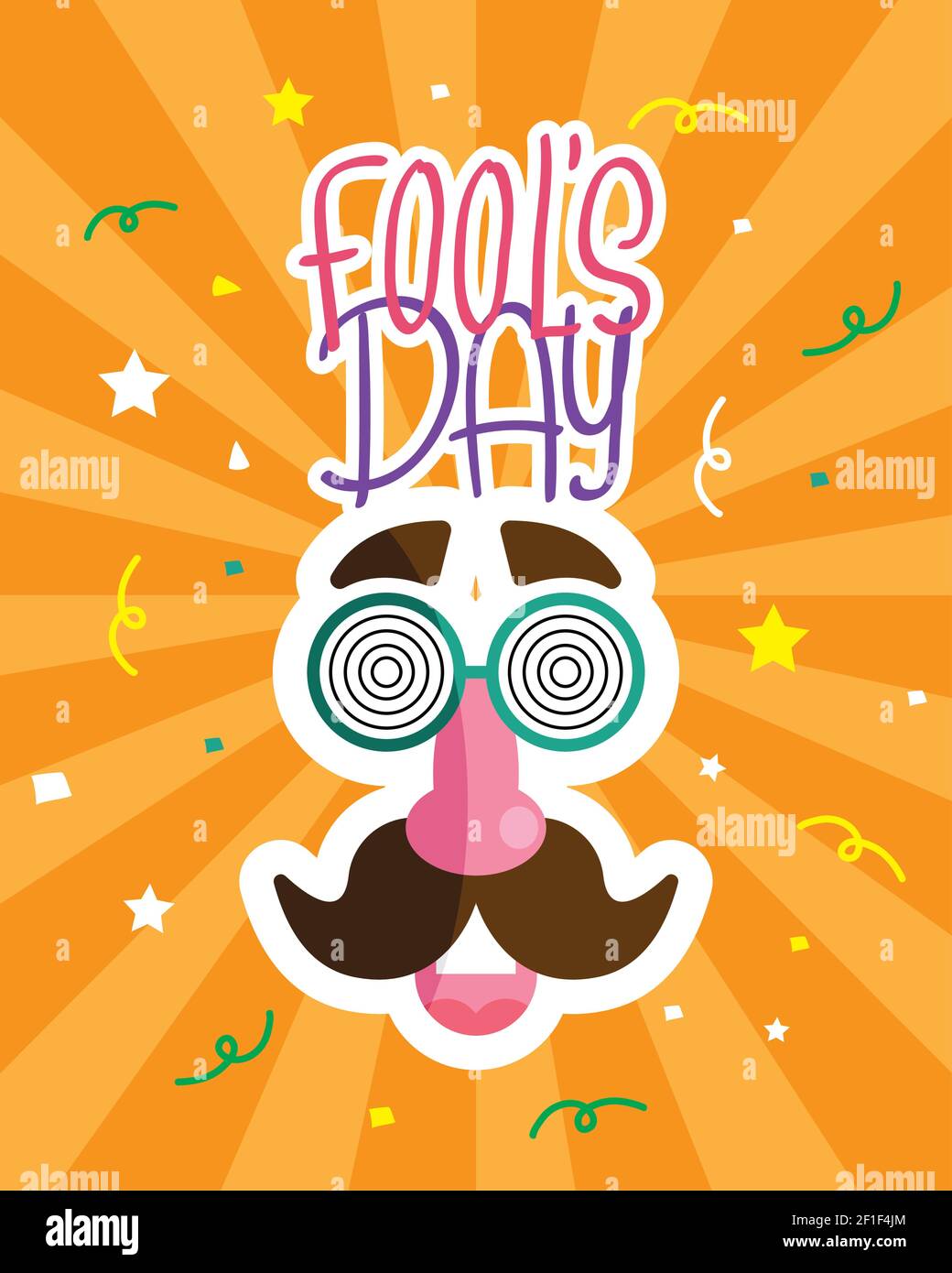 funny mask fools day poster Stock Vector Image & Art - Alamy