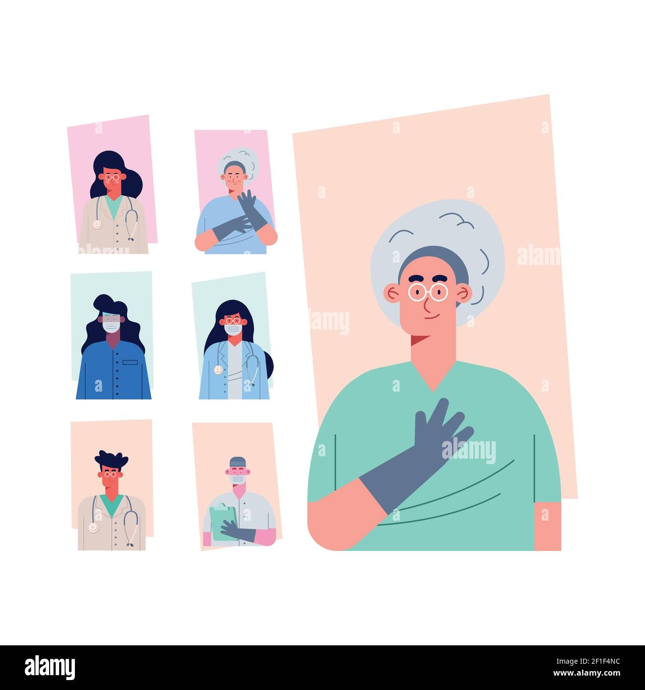 Doctors on surgery team Stock Vector Images - Alamy