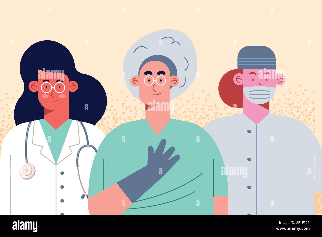 Doctors on surgery team Stock Vector Images - Alamy