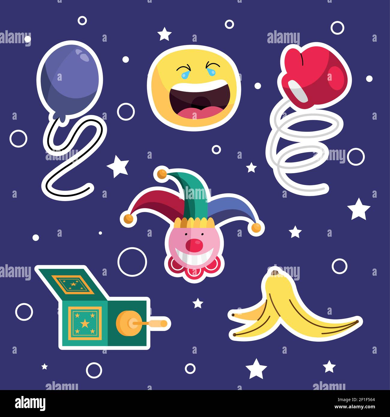 fools day six set icons Stock Vector Image & Art - Alamy
