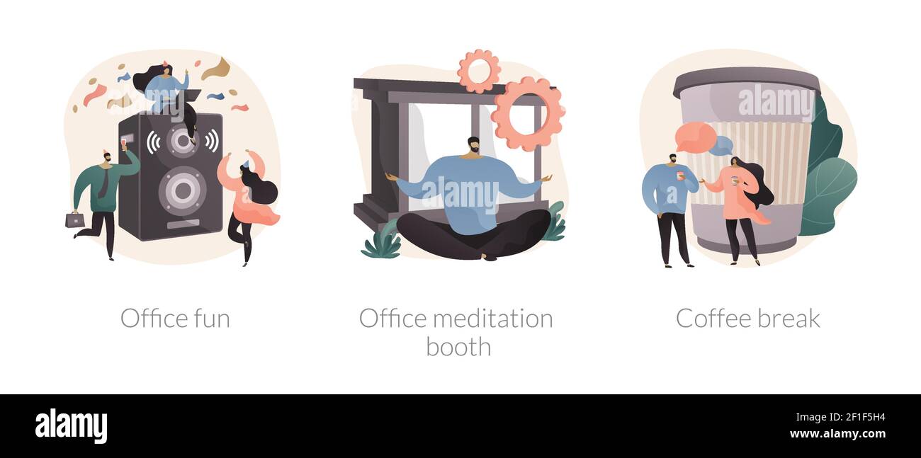 Stress management at work abstract concept vector illustrations Stock ...