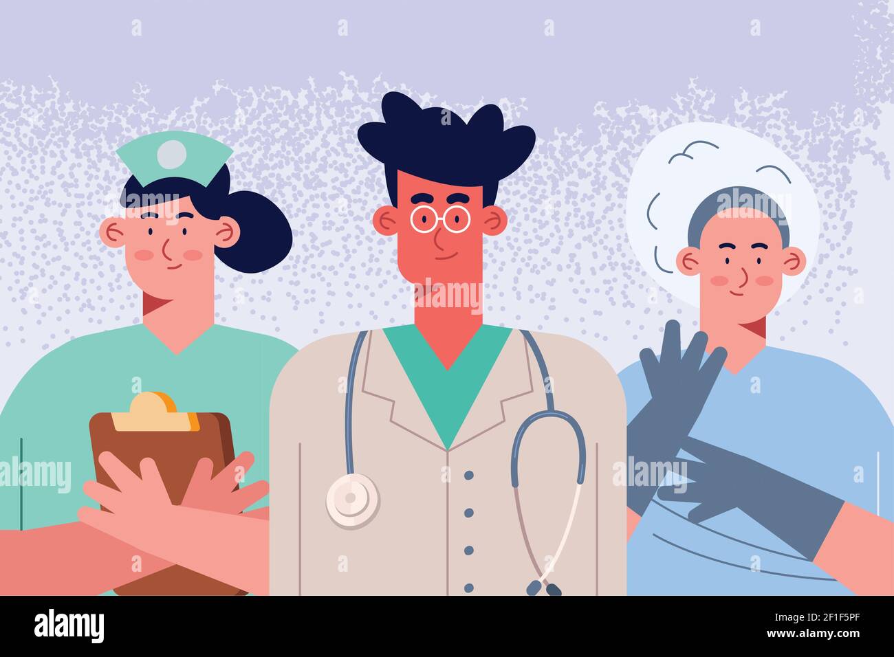 three doctors staff team characters Stock Vector Image & Art - Alamy