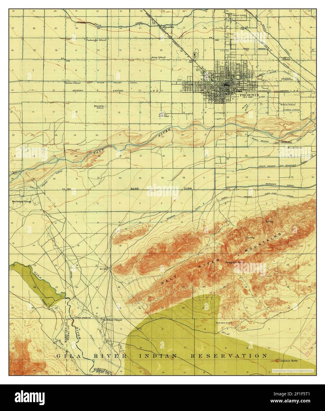 Vintage phoenix map Cut Out Stock Images & Pictures - Alamy
