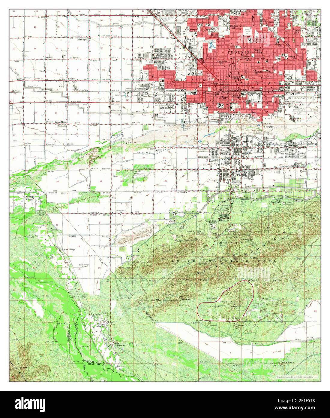 Vintage phoenix map Cut Out Stock Images & Pictures - Alamy