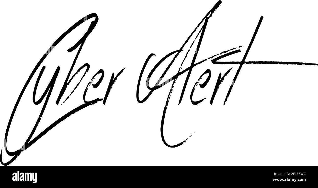 Cyber Alert text sign illustration on white Background Stock Vector ...