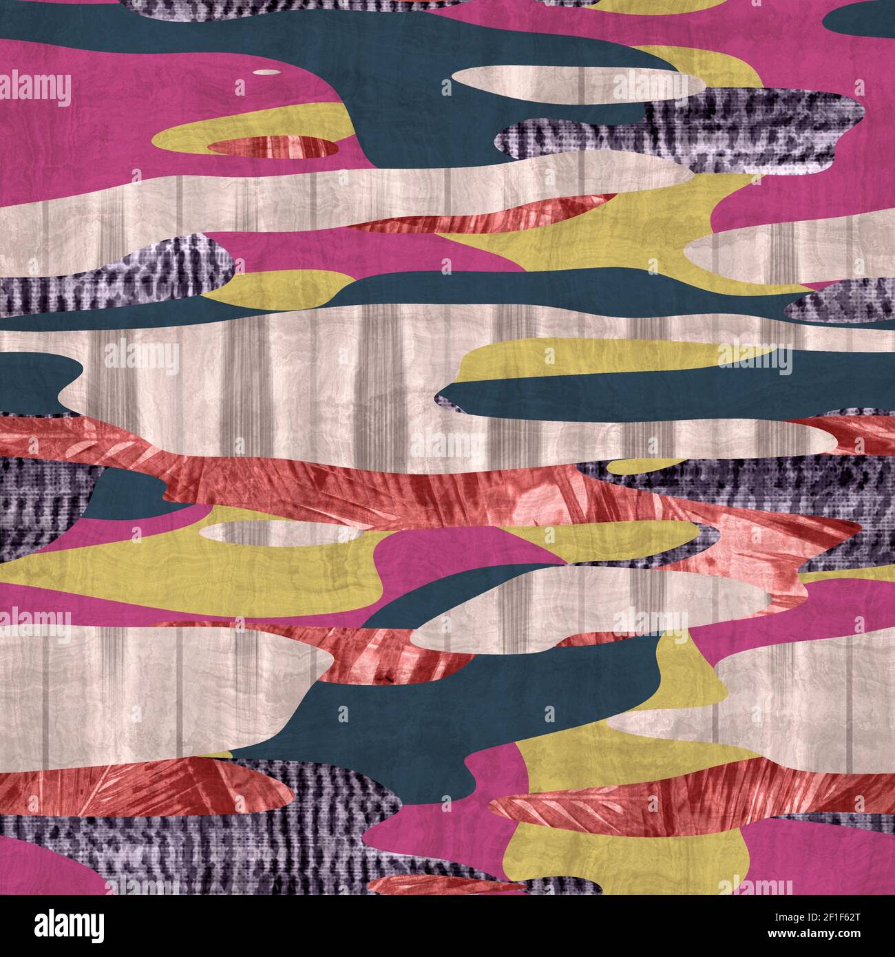 Seamless collage in camo shapes vivid montage Stock Photo - Alamy