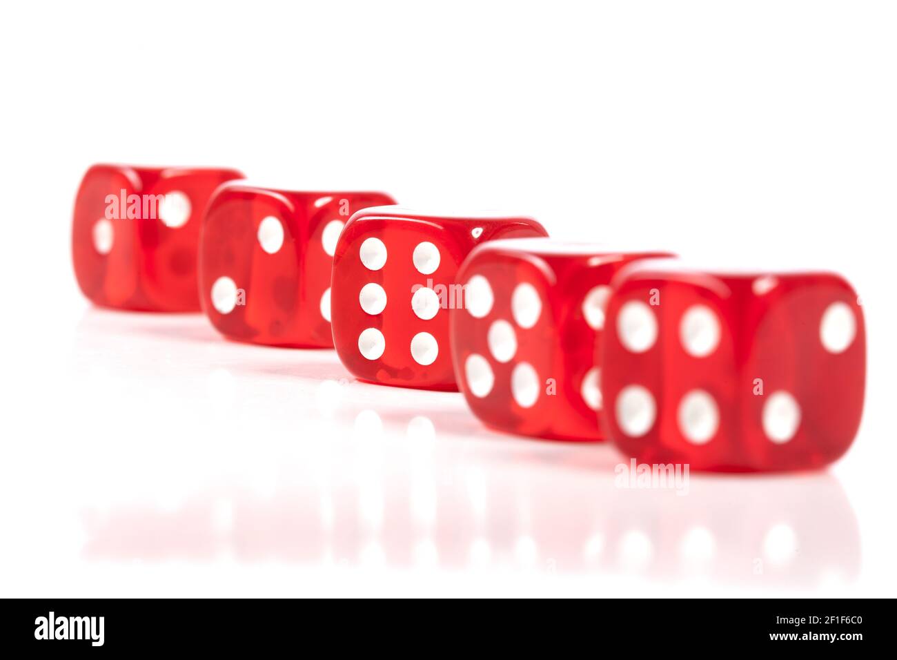 Five transparent red dice hi-res stock photography and images - Alamy