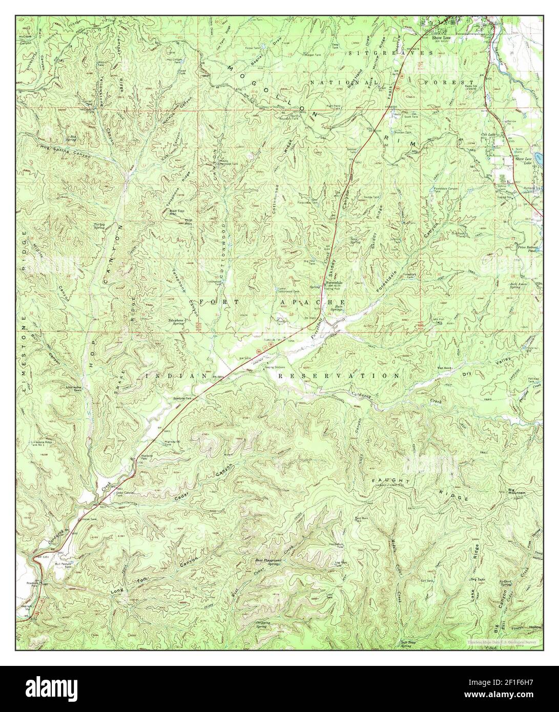 Show Low, Arizona, map 1961, 1:62500, United States of America by ...