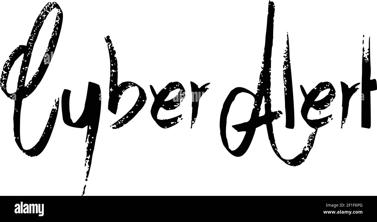 Cyber Alert text sign illustration on white Background Stock Vector ...