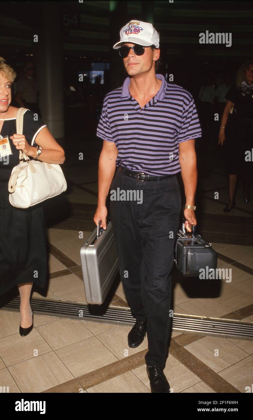 Rob Lowe at Los Angeles International Airport July 1988 Credit: Ralph ...