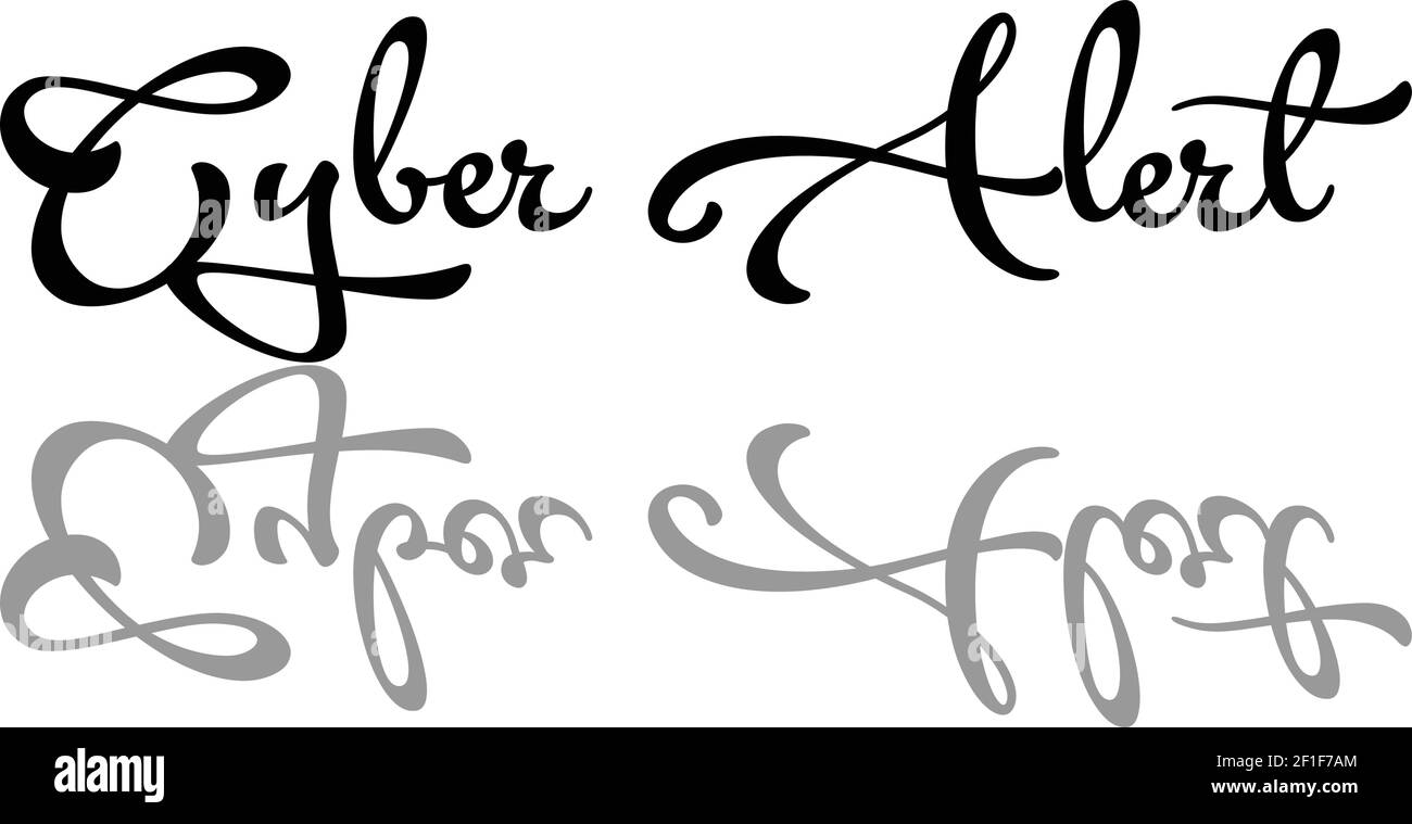 Cyber Alert text sign illustration on white Background Stock Vector ...