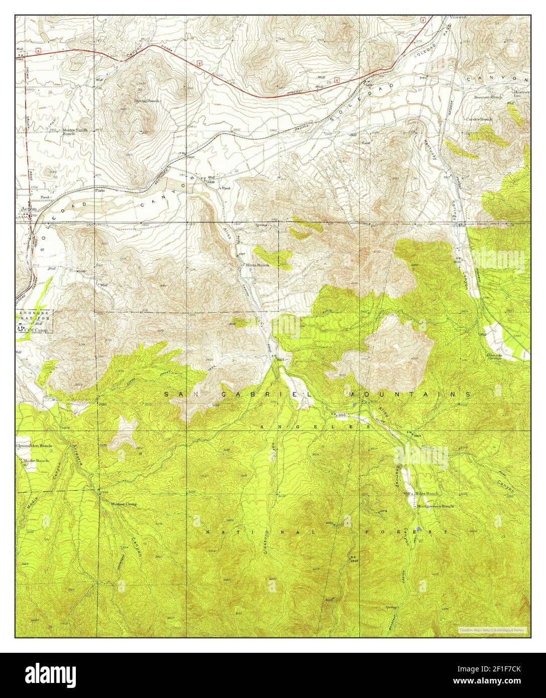 Acton, California, map 1939, 1:24000, United States of America by ...