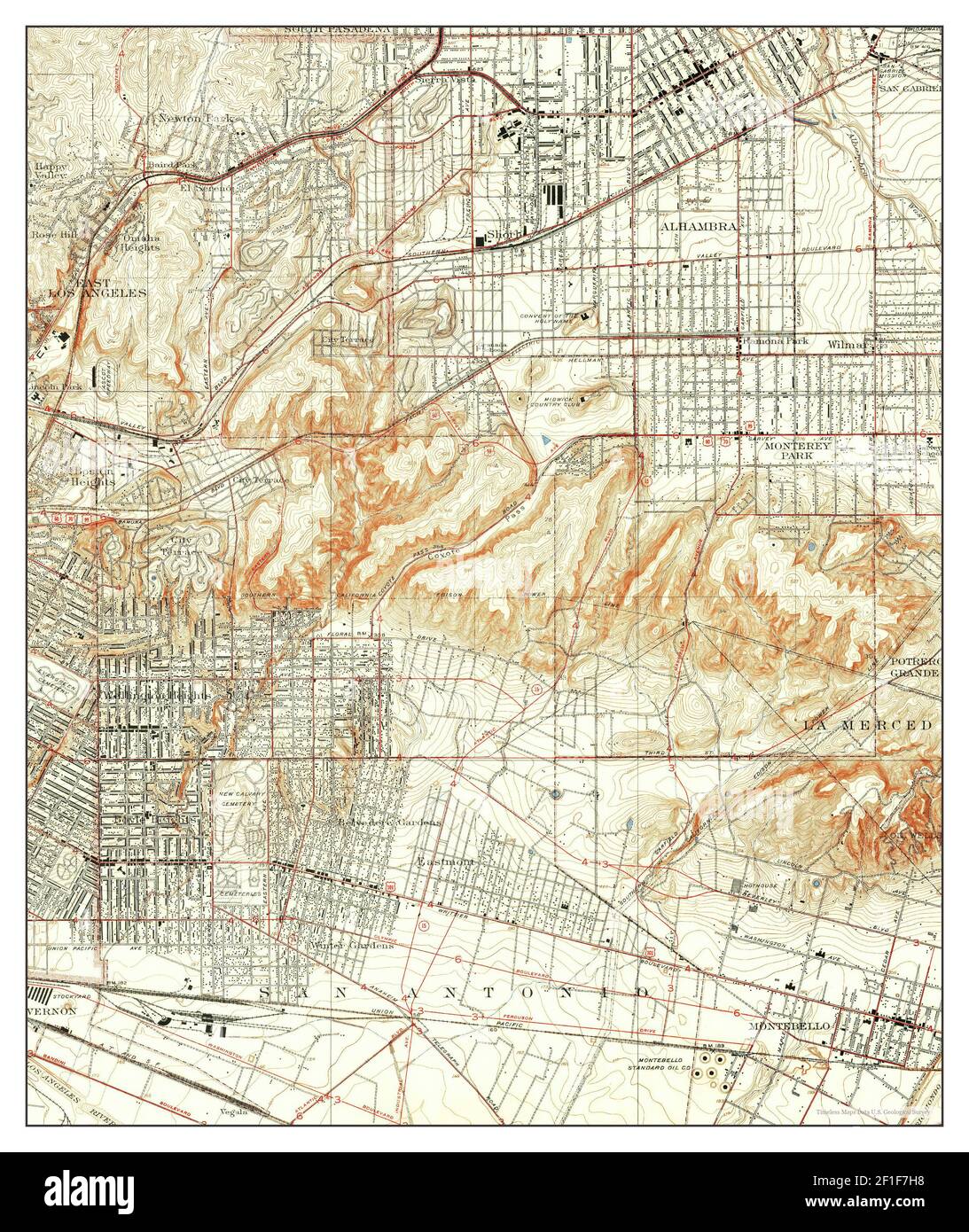 Alhambra, California, map 1926, 1:24000, United States of America by ...