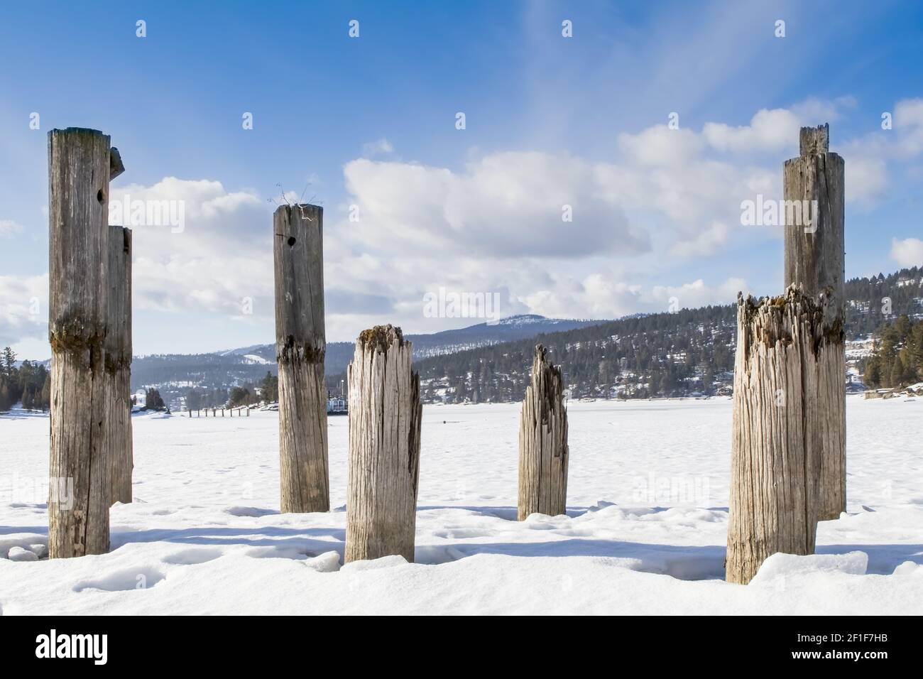 Snowy Winter Scene Stock Photo - Alamy