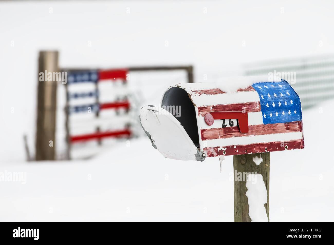 Snowy Winter Scene Stock Photo - Alamy