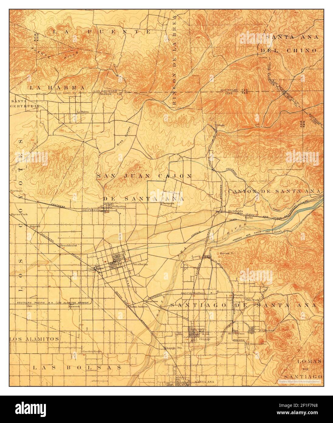 California map 1901 hi-res stock photography and images - Alamy