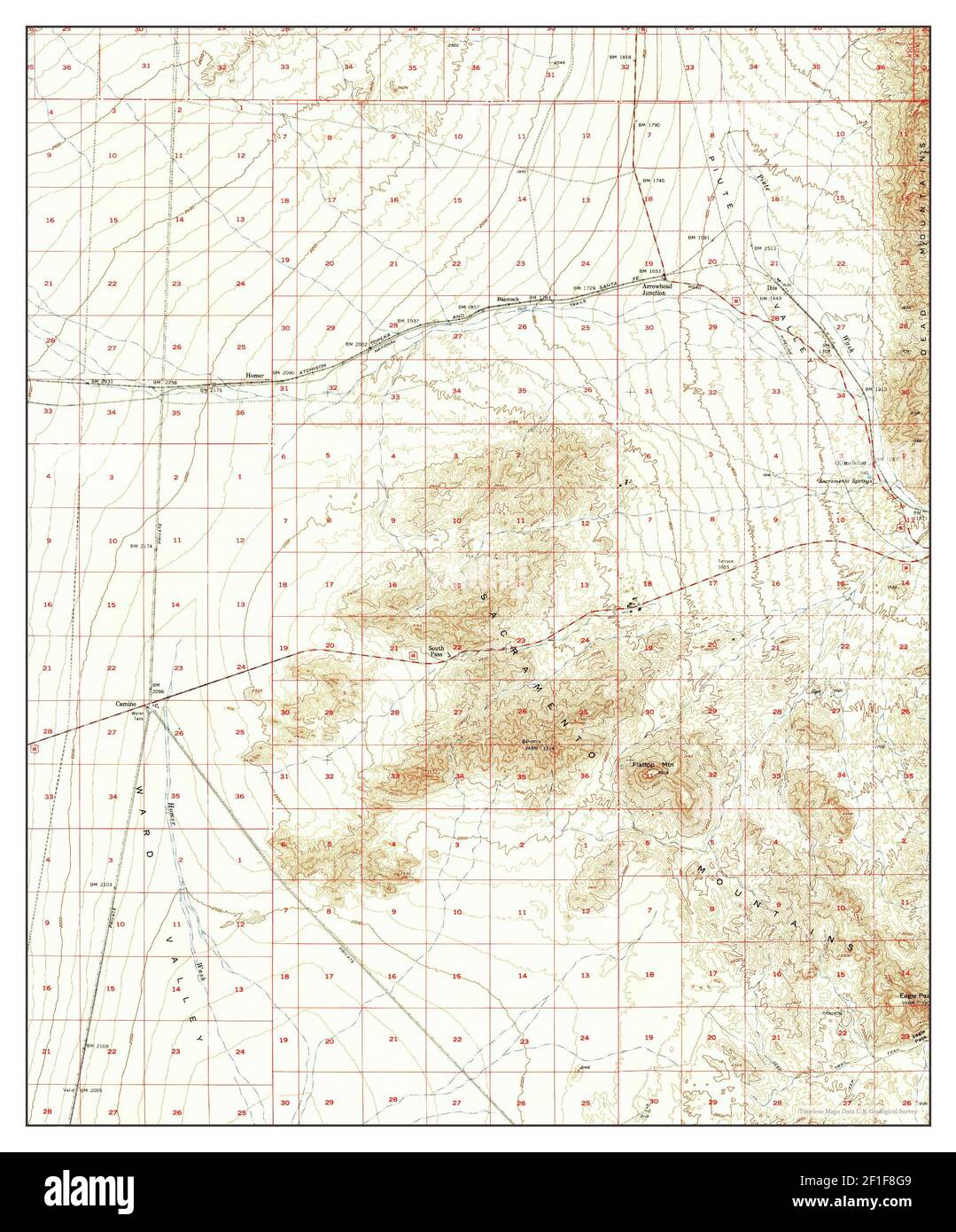 Bannock, California, map 1956, 1:62500, United States of America by ...