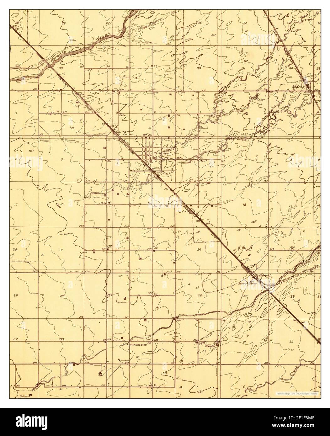 Berenda, California, map 1916, 1:31680, United States of America by ...