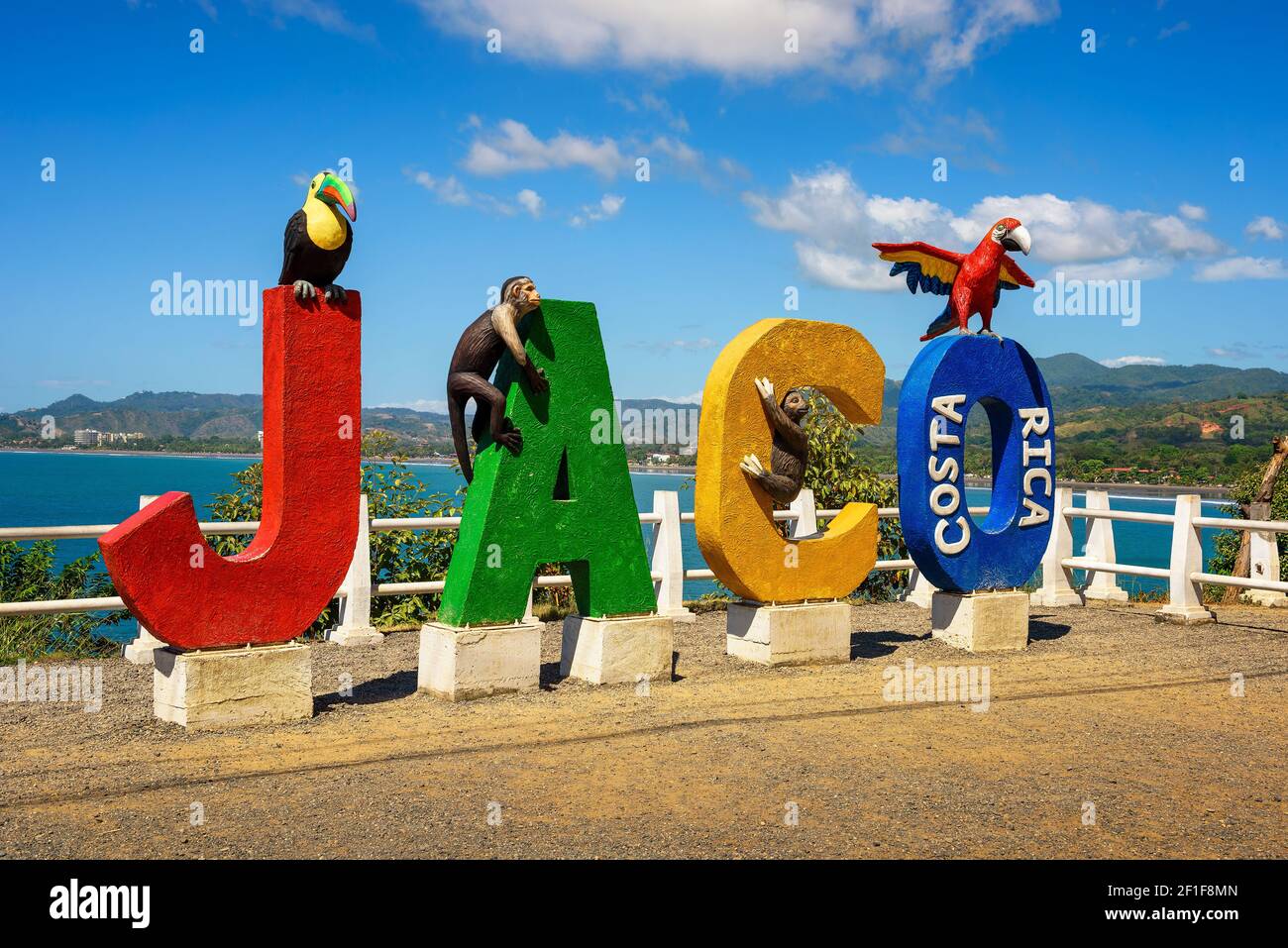 Colorful entry Sign for the city of Jaco in Costa Rica Stock Photo - Alamy