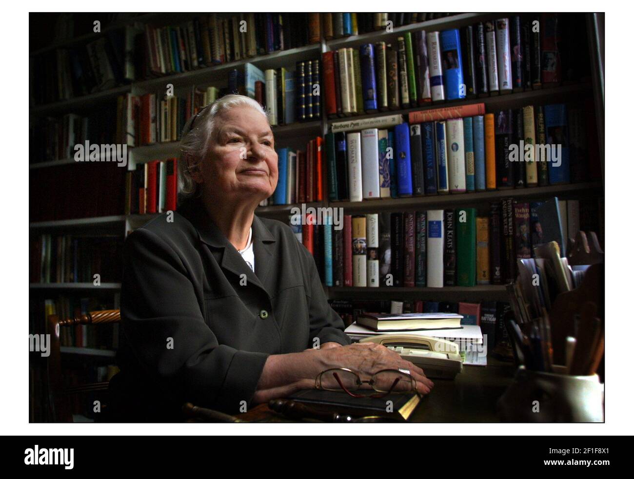 P.D. James at home in west London.pic David Sandison 25/7/2003 Stock ...
