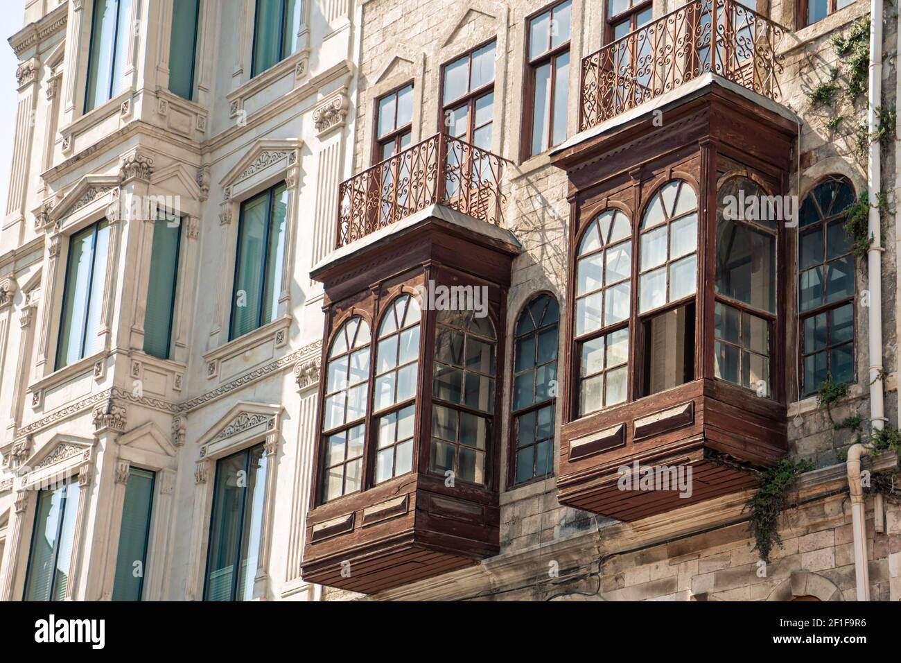 The architecture of the old buildings of istanbul. Walk through the old ...