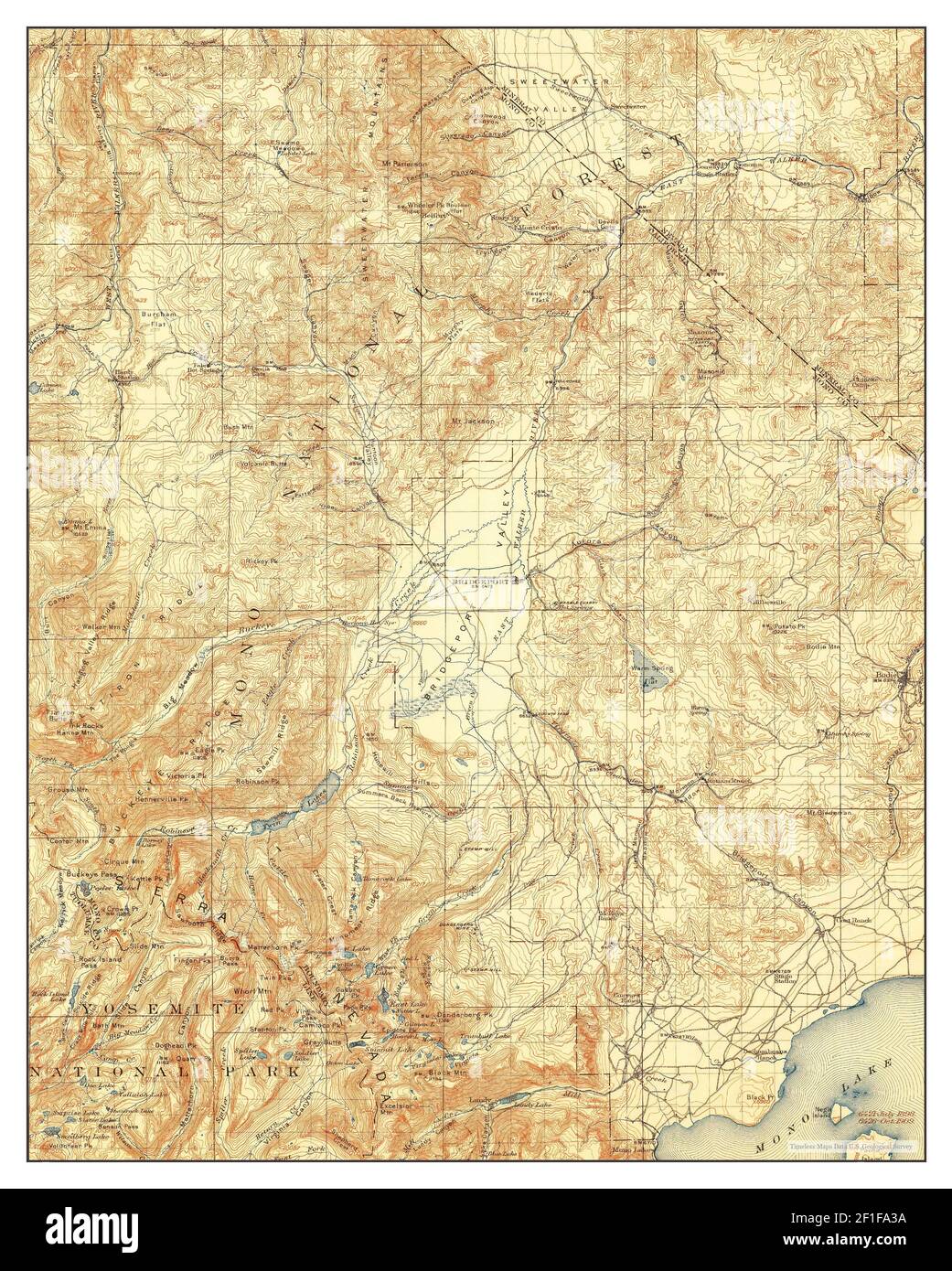 Bridgeport, California, map 1920, 1:125000, United States of America by ...