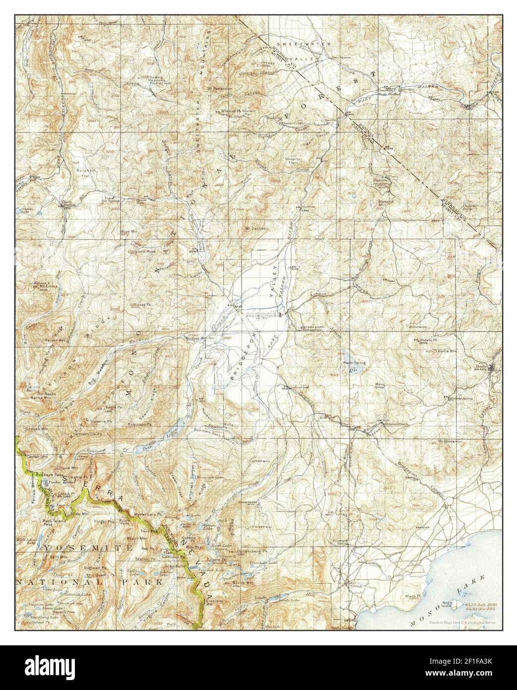 Bridgeport, California, map 1911, 1:125000, United States of America by ...