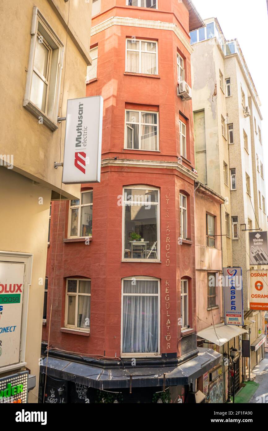 The architecture of the old buildings of istanbul. Walk through the old ...