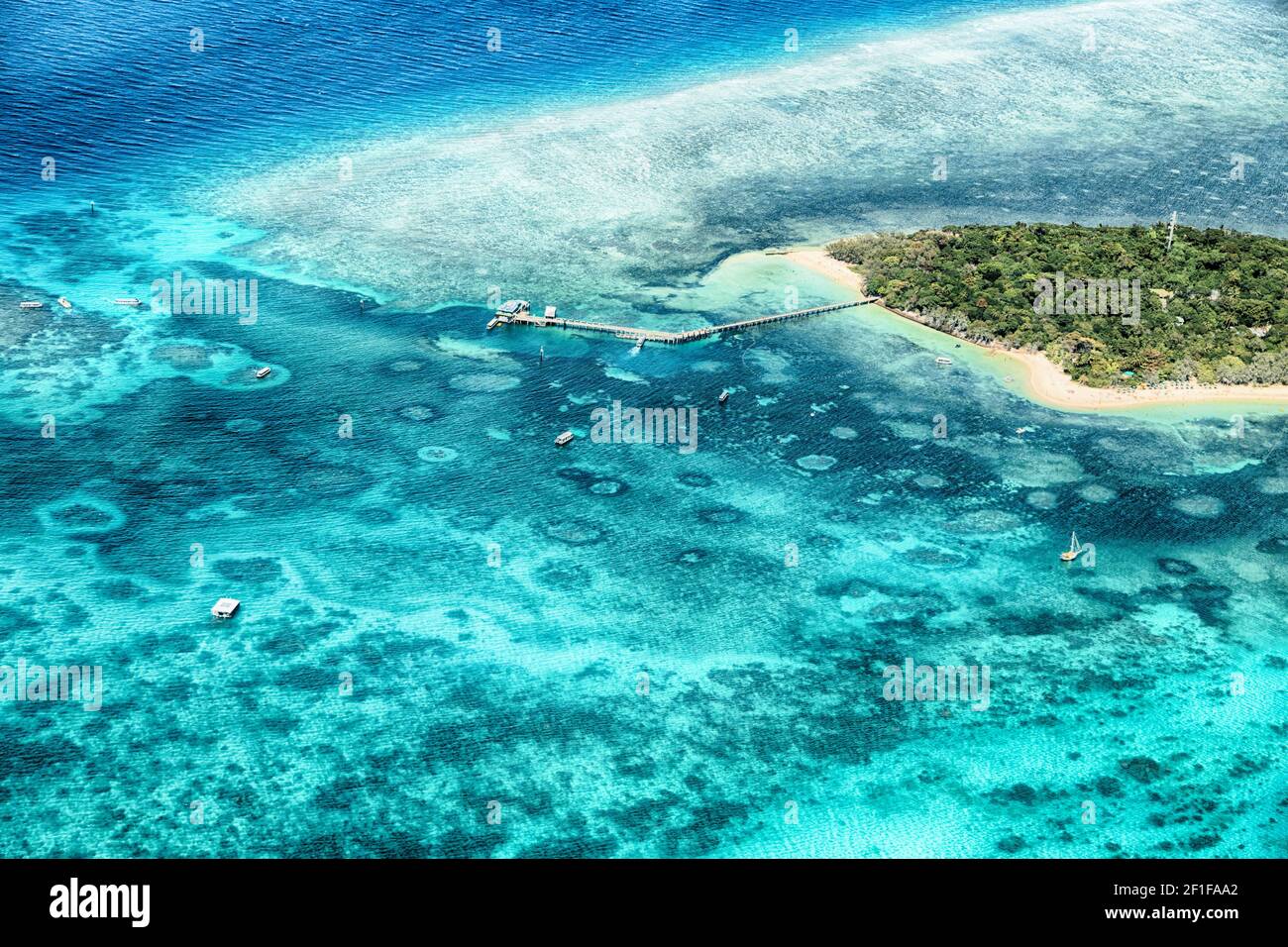 The great reef from the high Stock Photo - Alamy