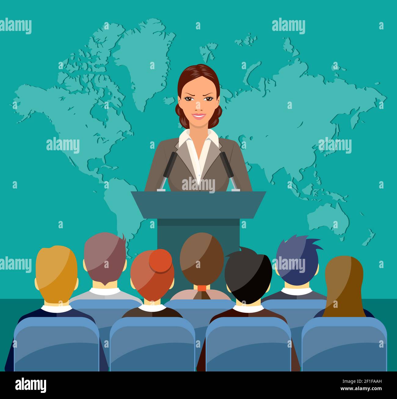 Business people speaking in Stock Vector Images - Alamy