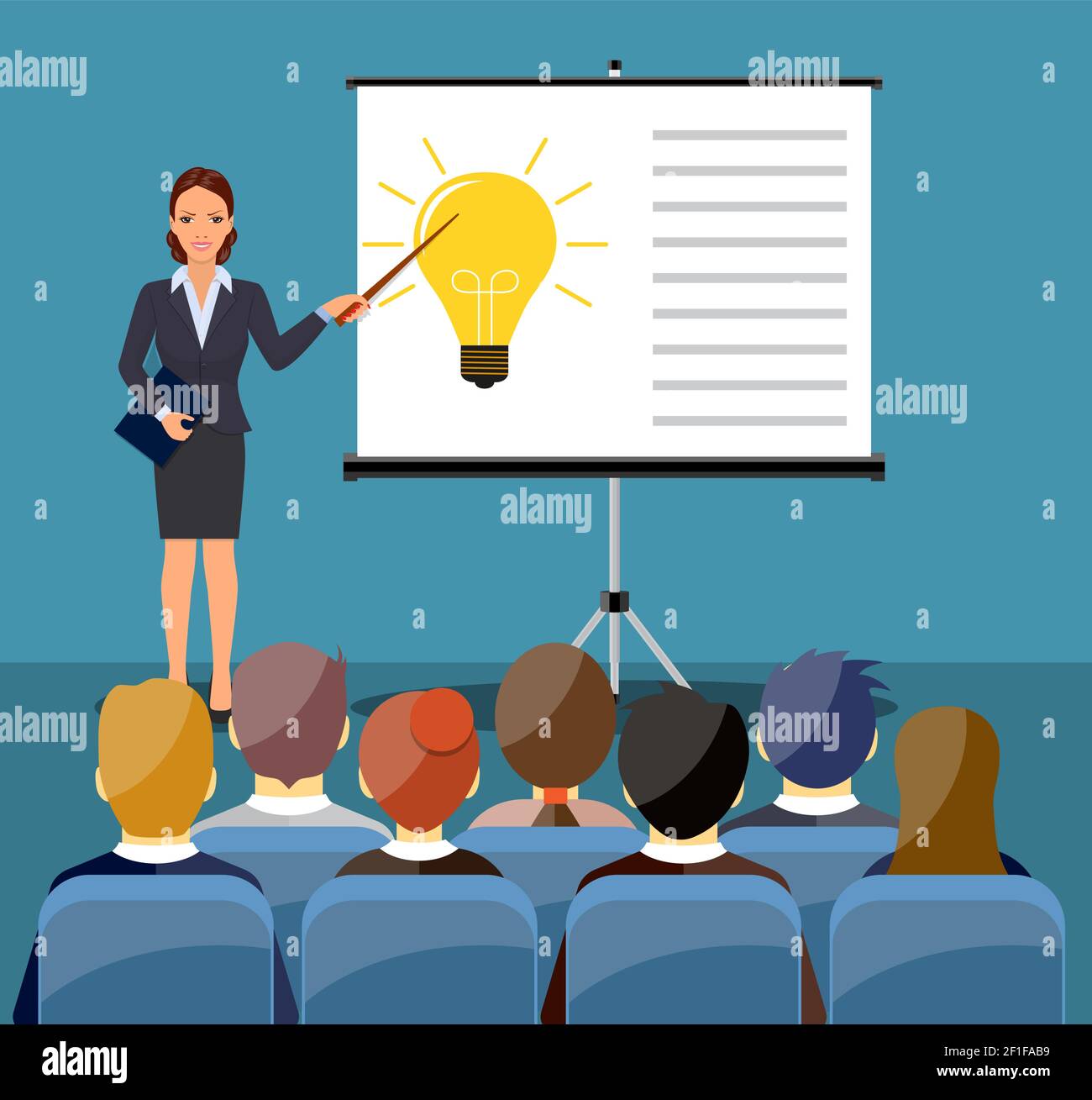 Businesswoman making presentation Stock Vector Image & Art - Alamy