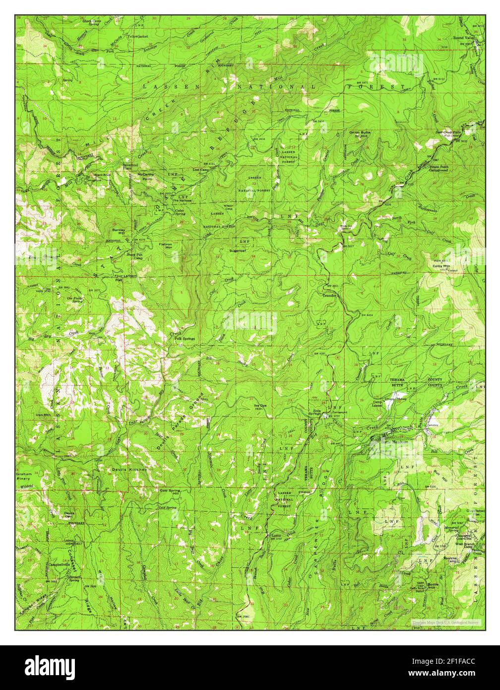 Butte Meadows, California, map 1958, 1:62500, United States of America ...