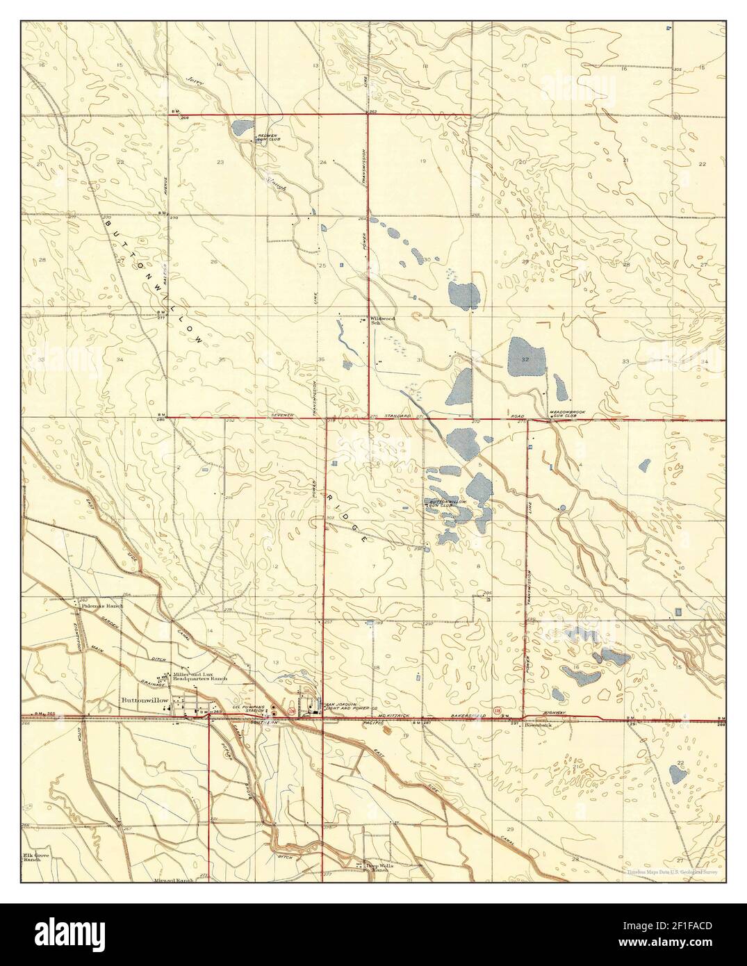 Buttonwillow, California, map 1932, 1:31680, United States of America ...