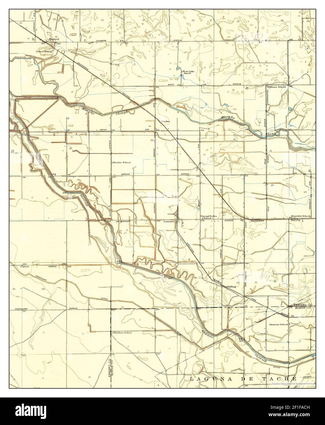 Burrel, California, map 1927, 1:31680, United States of America by ...