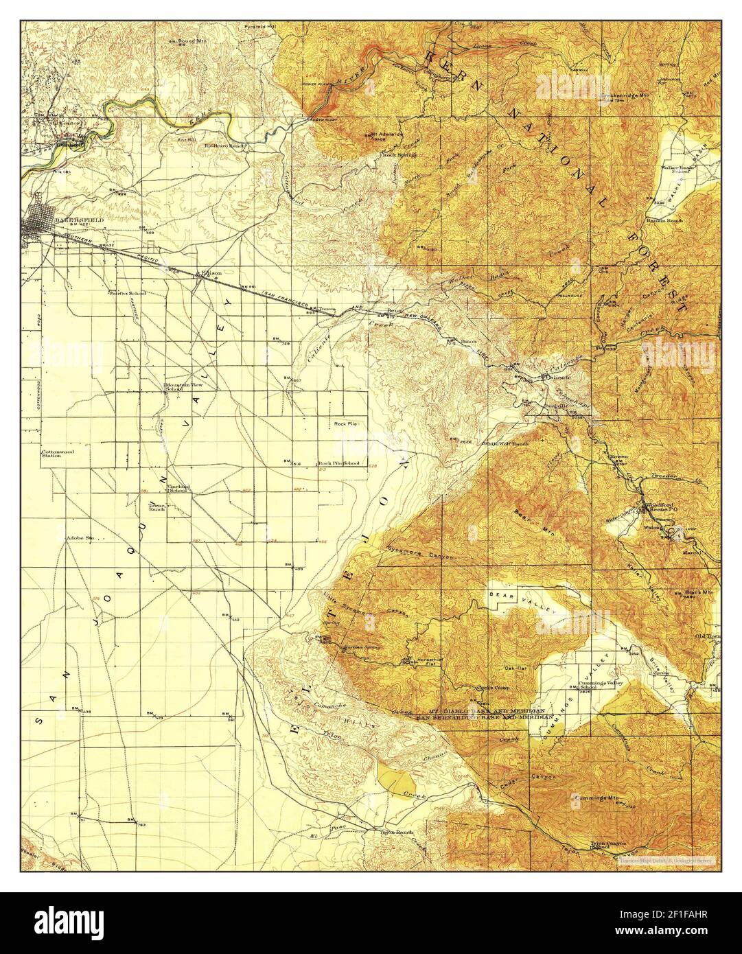 Caliente, California, map 1914, 1:125000, United States of America by ...