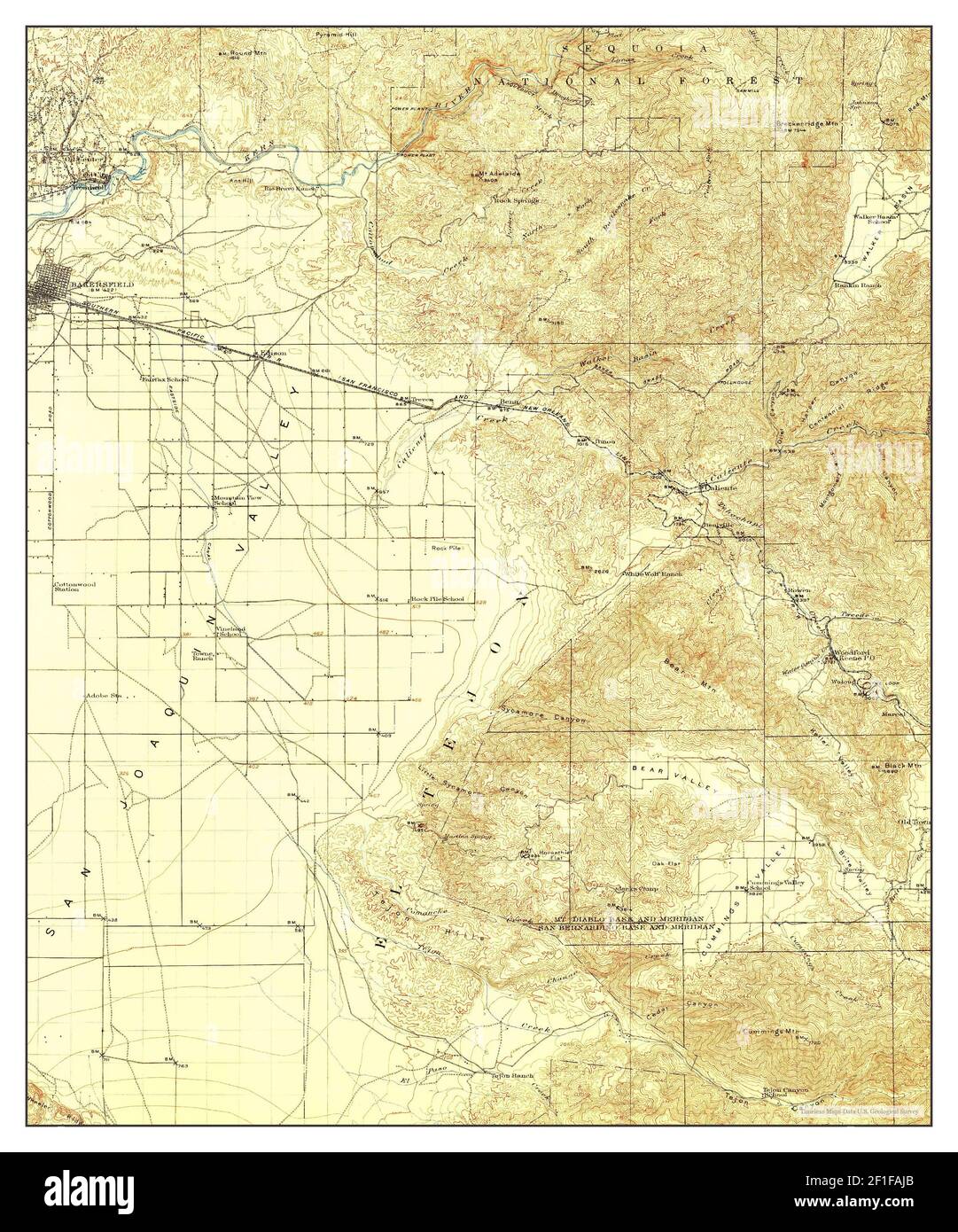 Caliente, California, map 1914, 1:125000, United States of America by ...