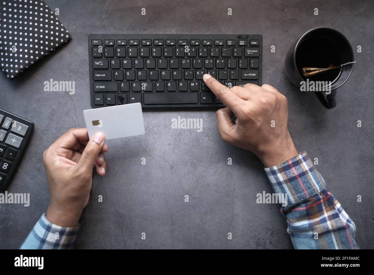 Hands typing laptop keyboard top hi-res stock photography and images ...