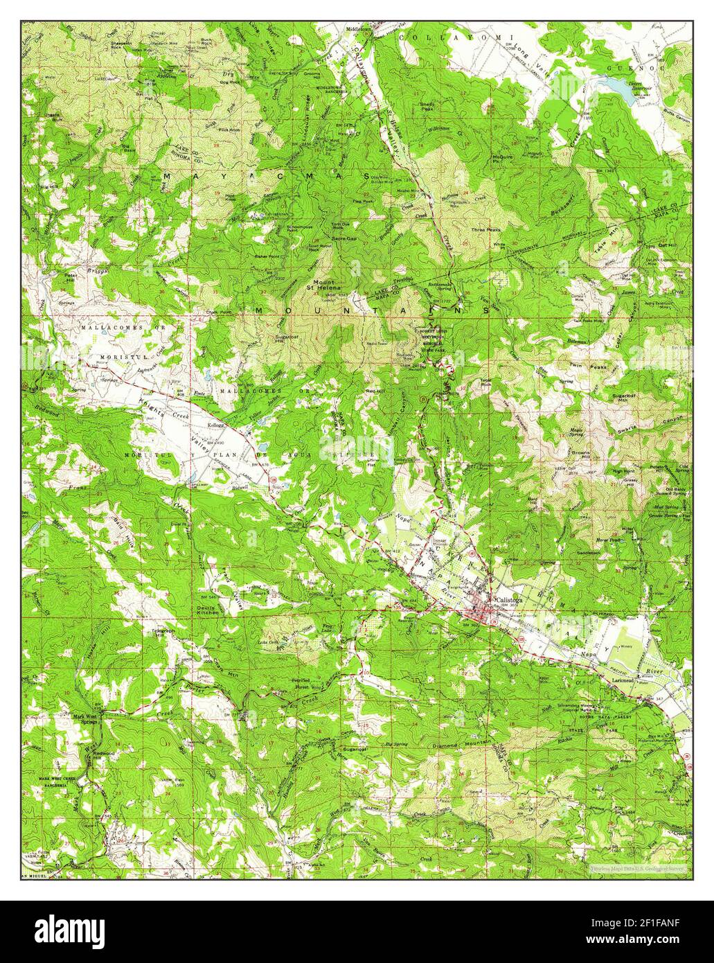Calistoga California Map High Resolution Stock Photography and Images ...