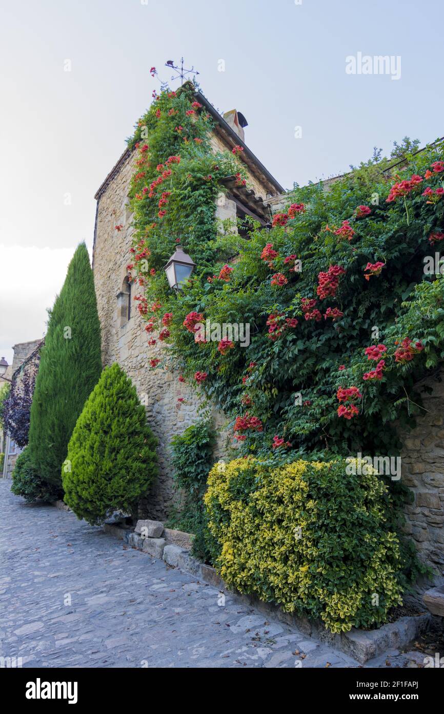 Medieval wall of peratallada hi-res stock photography and images - Alamy