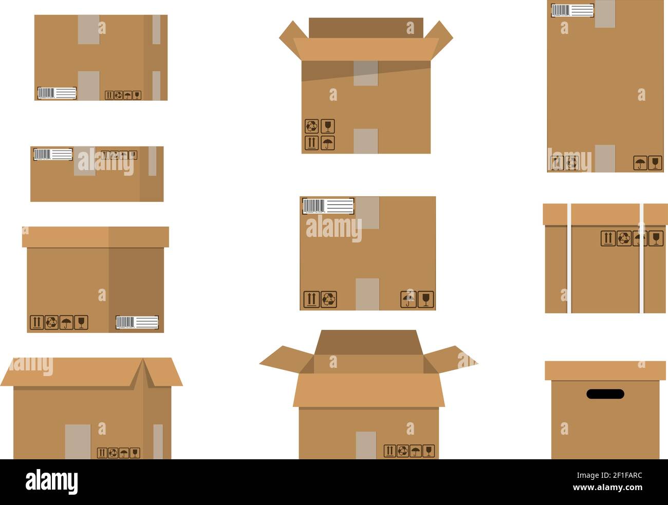 Flat boxes pallet cardboard Cut Out Stock Images & Pictures - Alamy