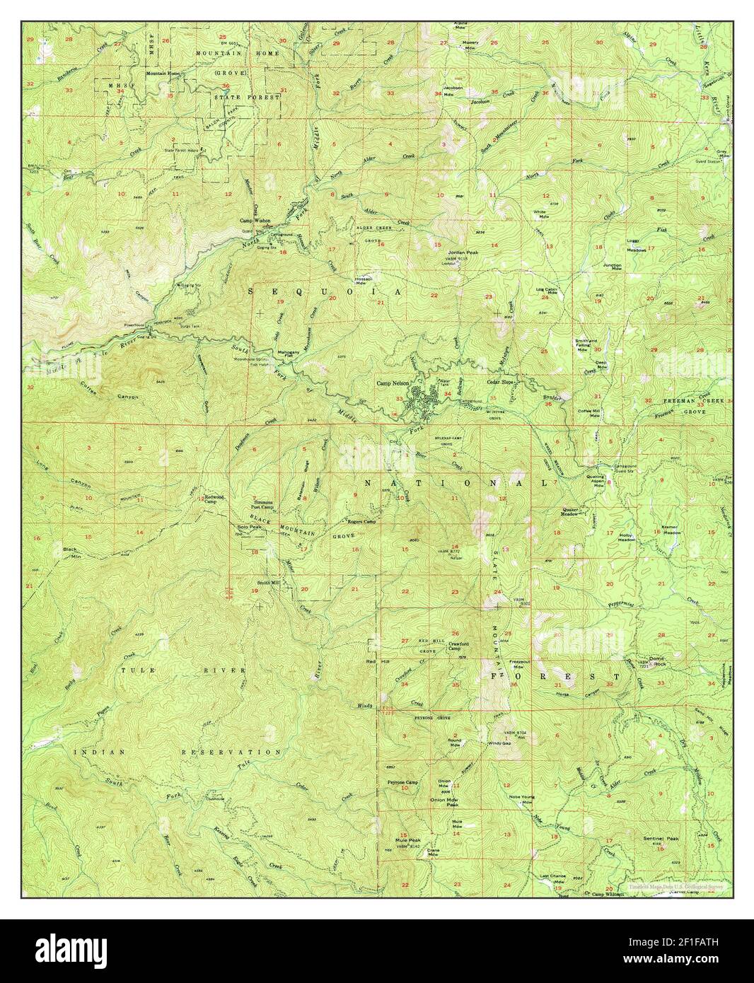 Camp Nelson, California, map 1956, 1:62500, United States of America by ...