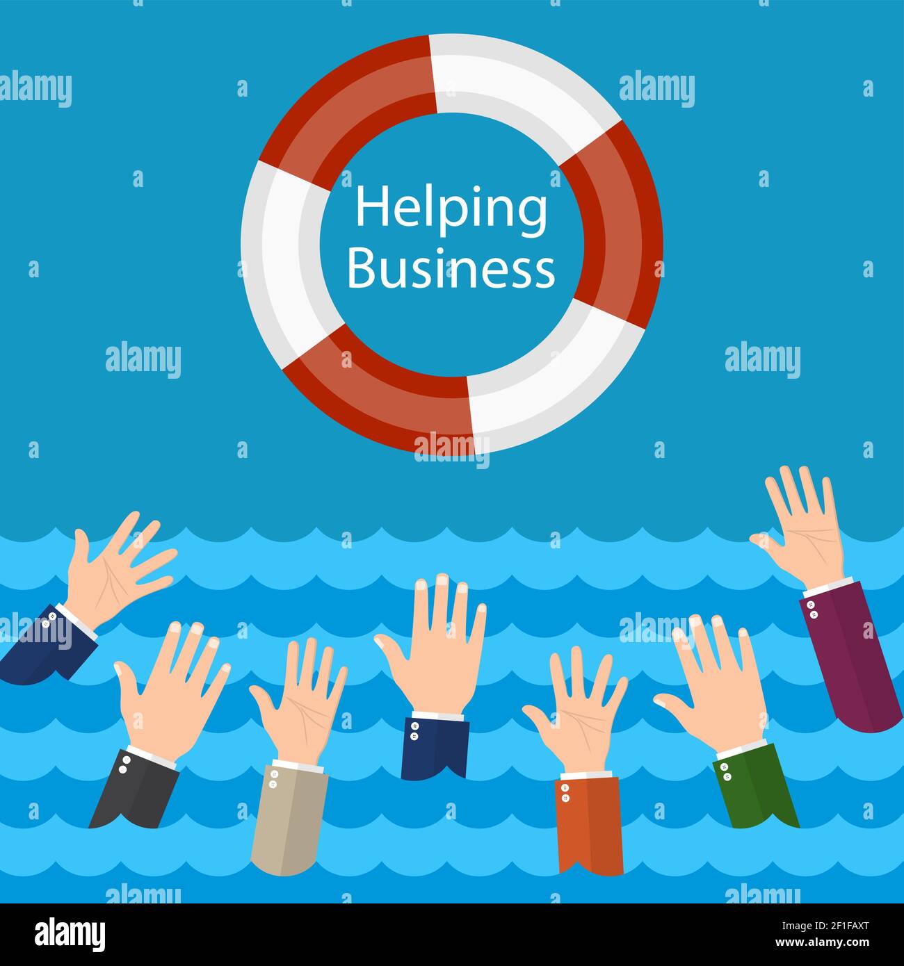 Helping hand sky background Stock Vector Images - Alamy