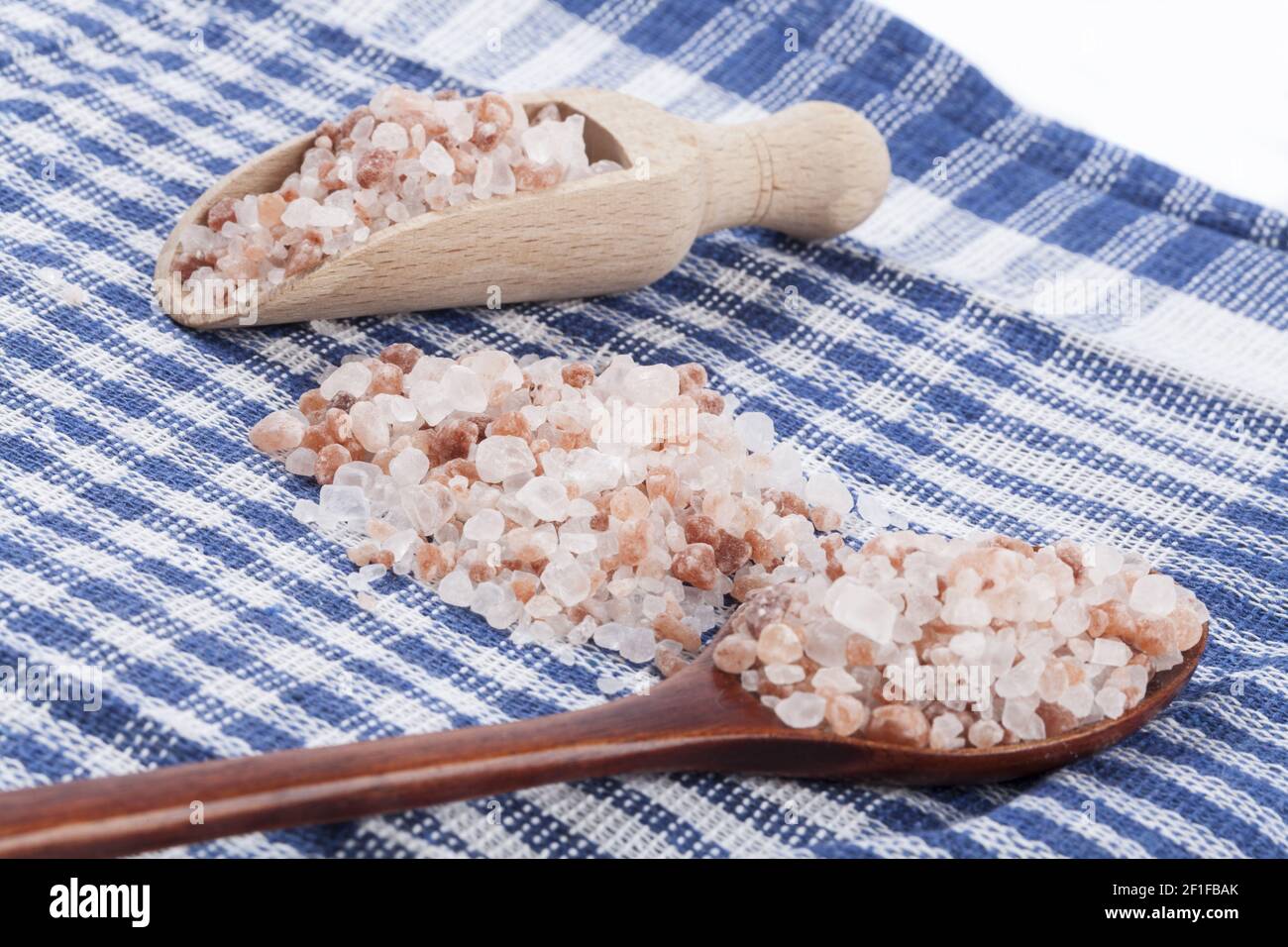Himalayan Salt on Blue Stock Photo - Alamy