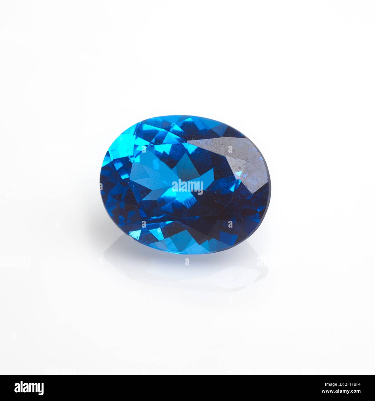 Natural London Blue Topaz on white background not cut out Stock Photo ...