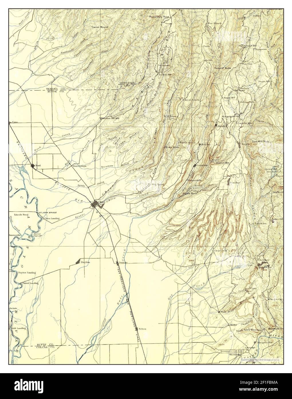 Chico california map hi-res stock photography and images - Alamy