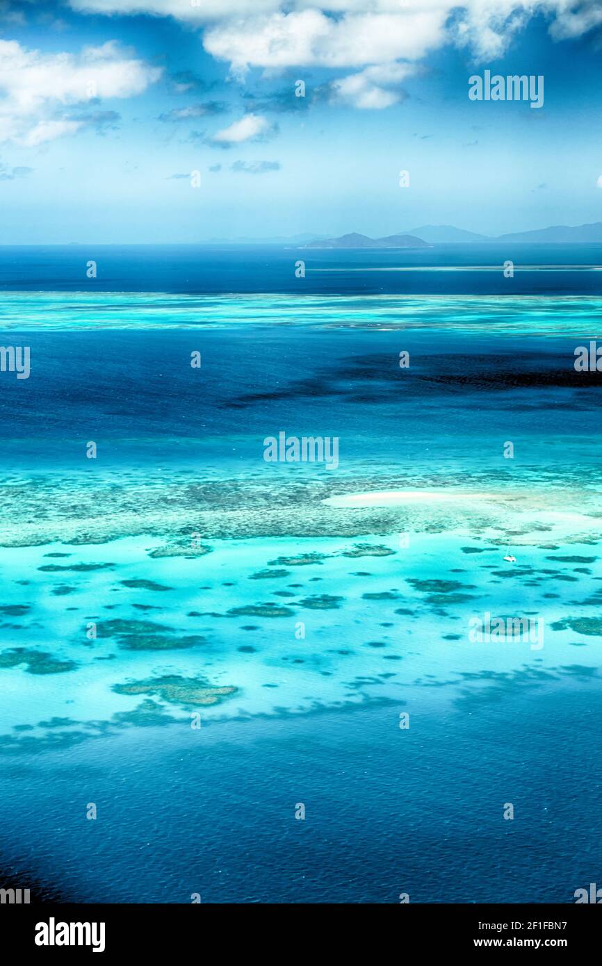 The great reef from the high Stock Photo - Alamy