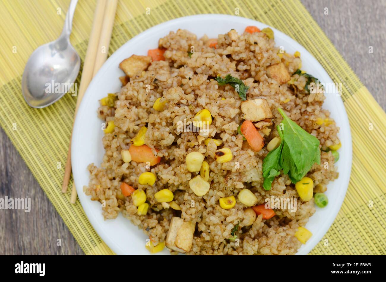 plate of oriental food Special fried rice Stock Photo - Alamy
