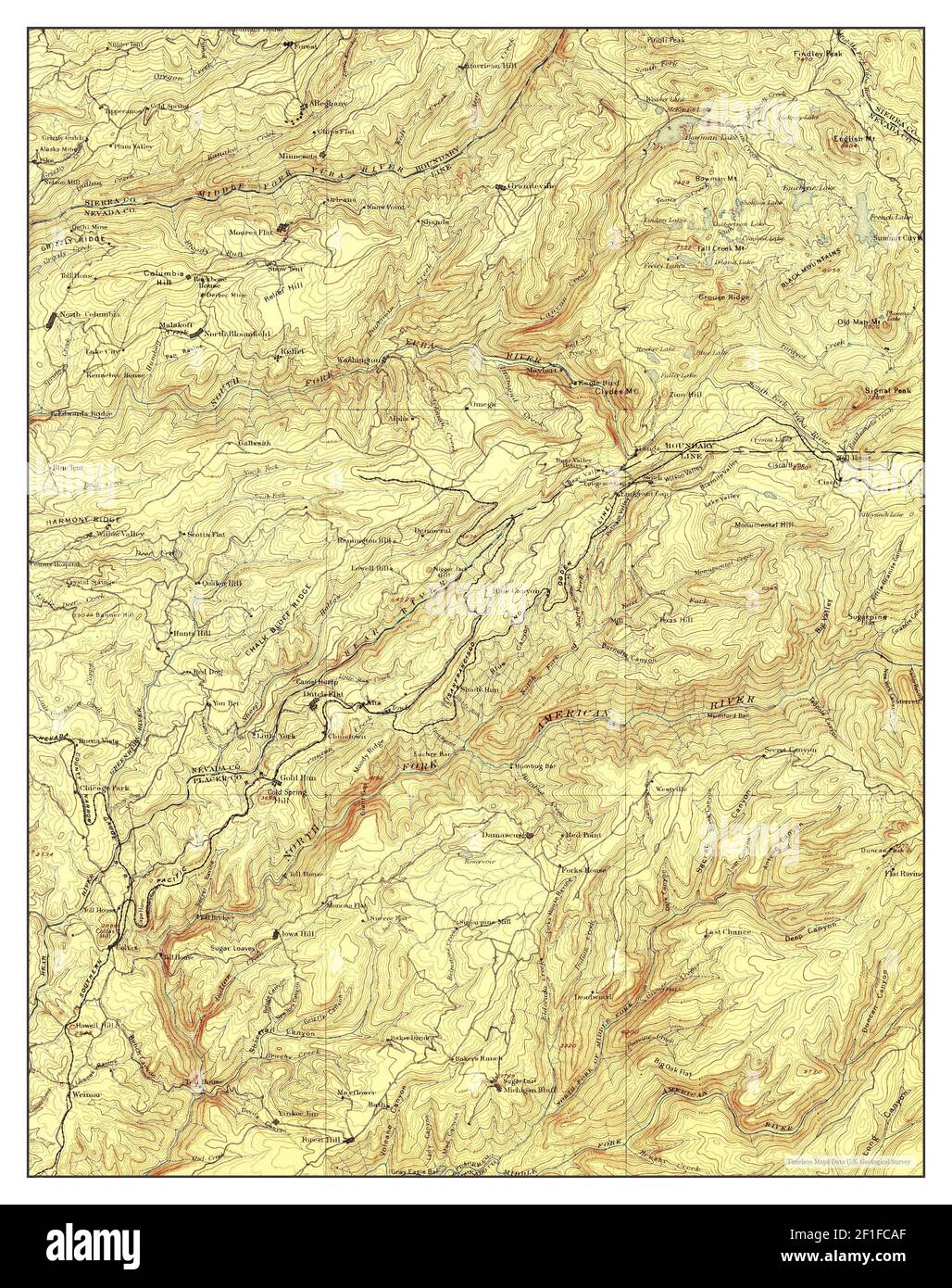 Colfax, California, map 1898, 1:125000, United States of America by ...